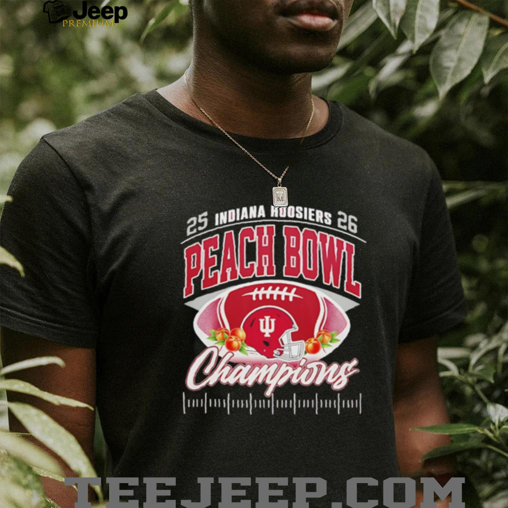 Indiana Hoosiers football 2025 26 Peach Bowl Champions logo shirt ...