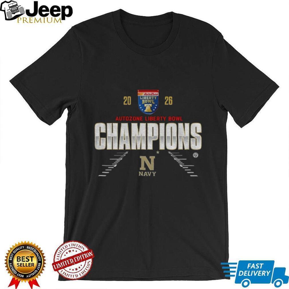 Navy Midshipmen 2026 AutoZone Liberty Bowl Champions shirt - TeeJeep LLC
