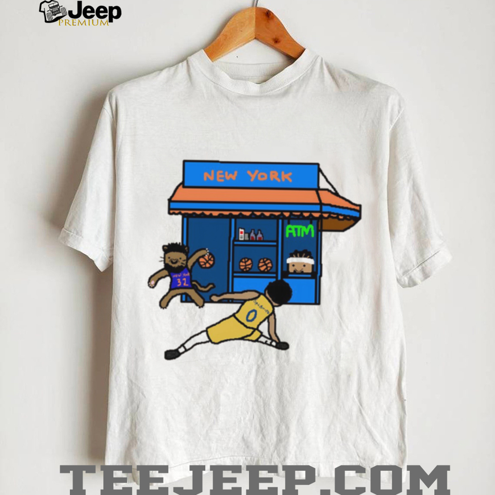 Karl Anthony Towns Bodega KAT vs Tyrese Haliburton cartoon shirt ...