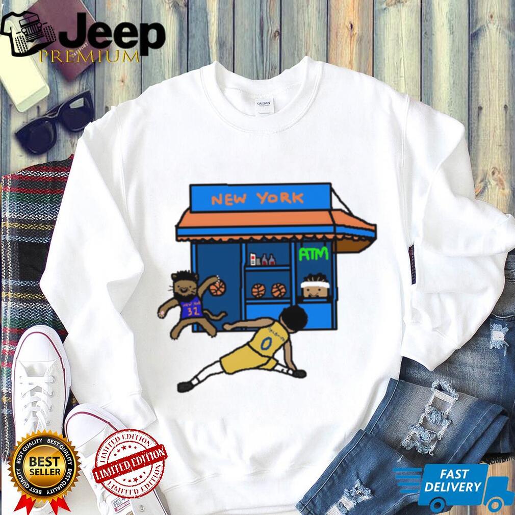 Karl Anthony Towns Bodega KAT vs Tyrese Haliburton cartoon shirt ...