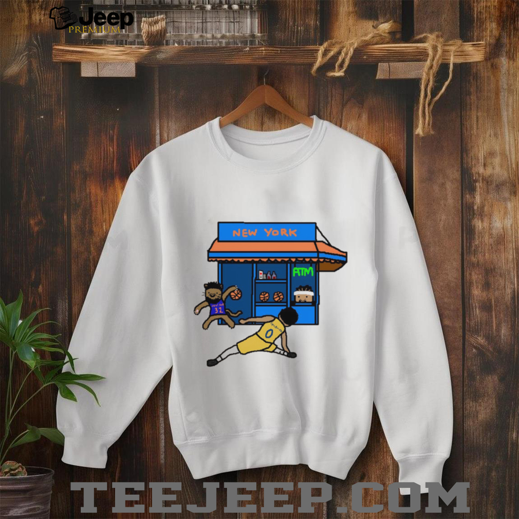 Karl Anthony Towns Bodega KAT vs Tyrese Haliburton cartoon shirt ...